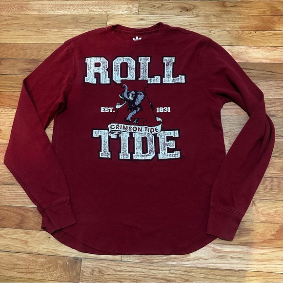 adidas | Shirts | Adidas College Vault Alabama Roll Tide Thermal Medium ...